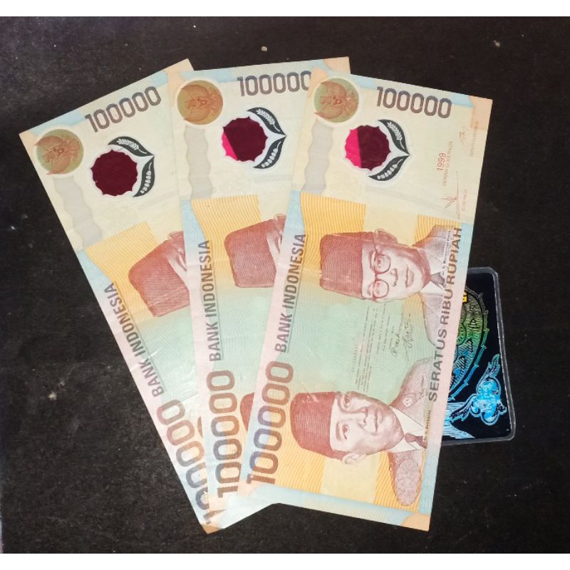 Jual gress uang kuno idr polimer 100000 sukarno hatta 1999 100k sukarno ...