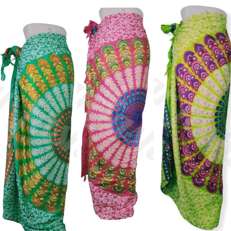 Jual KAIN BALI RAYON KW 2/KAIN PANTAI MOTIF KIPAS ATAU MANDALA/KAIN ...