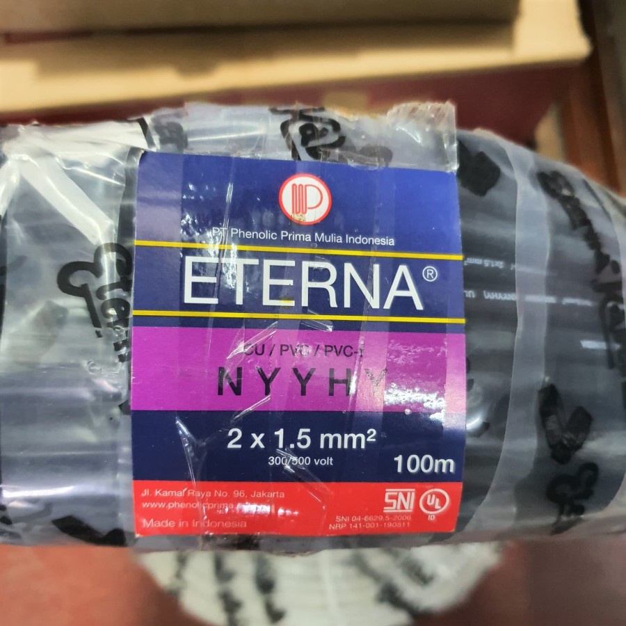 Jual Kabel Eterna NYMHY / NYYHY 2x1.5 @100Meter | Shopee Indonesia
