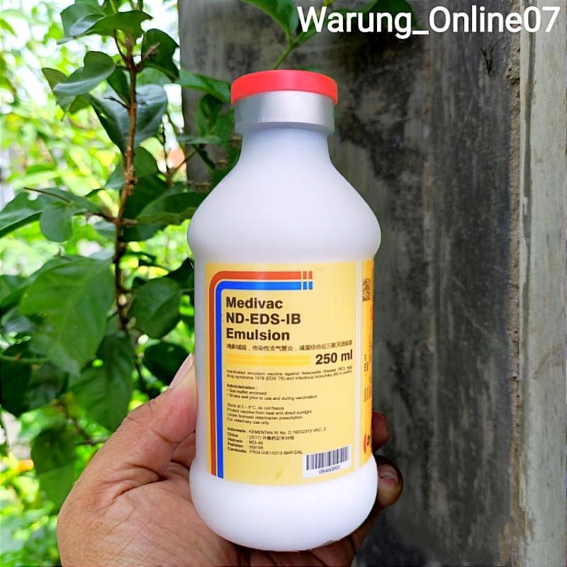Jual Vaksin ND EDS IB Emulsion 250ml Dosis 500 Ekor - Mencegah Aratan Penyakit Tetelo Gagal ...