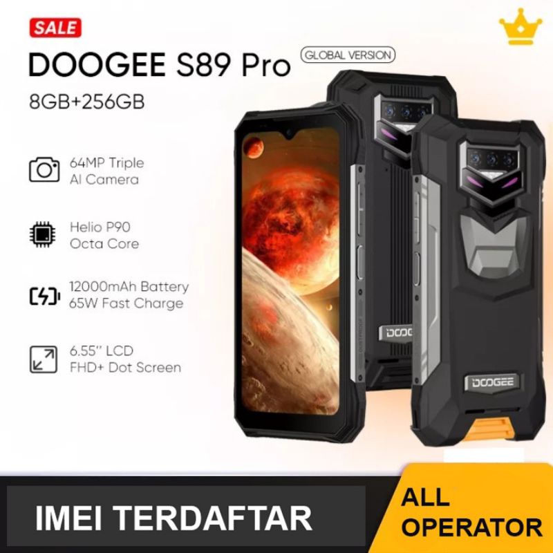 Jual DOOGEE S89 pro 12000mah hp tahan banting 8/256gb | Shopee Indonesia