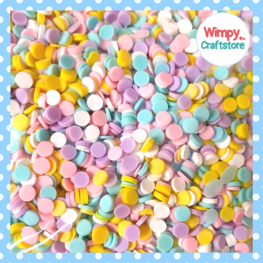 Jual Wimpy Fake Sprinkle ROUND Hiasan Resin Nail Art Kuku Slime Fimo ...