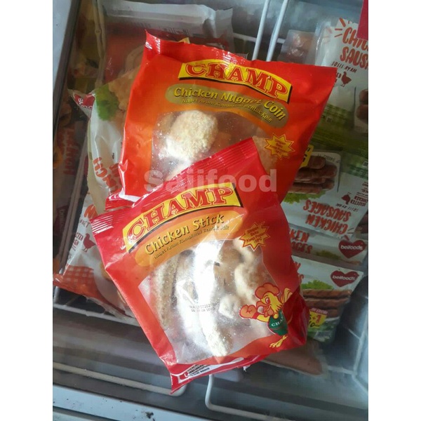 Jual CHAMP CHICKEN STICK 250GR NUGGET AYAM BERBENTUK STIK KESUKAAN ANAK ...