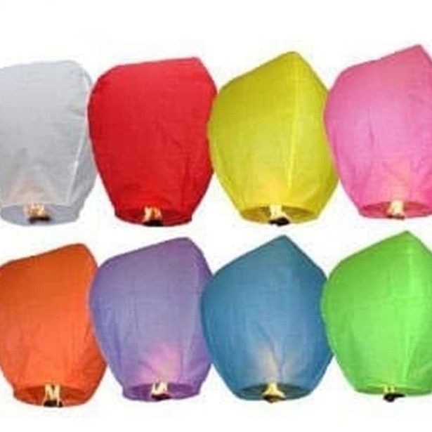 Jual Lentera Lampion Terbang isi 10pcs/Flying Sky Lanterns | Shopee ...
