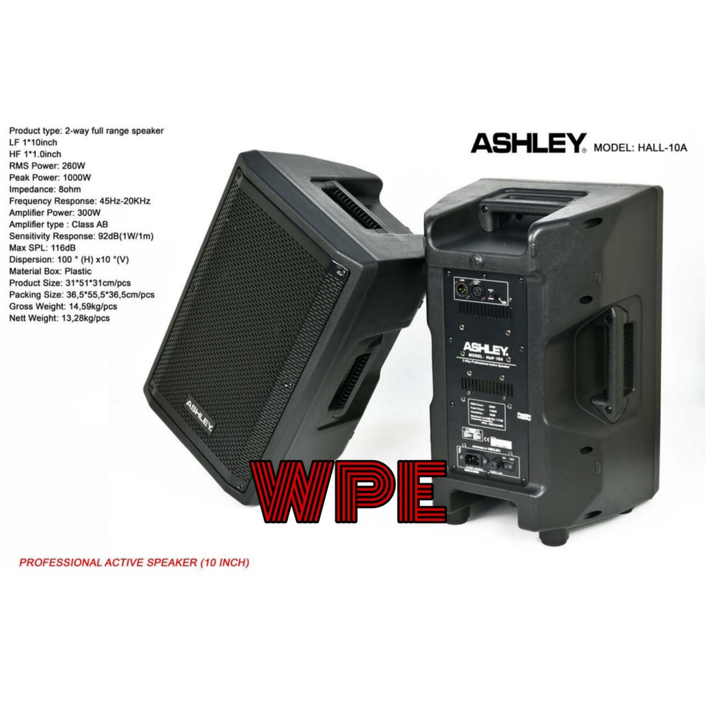 Jual Speaker Aktif ASHLEY HALL 10A HALL10A 10inch Original | Shopee ...