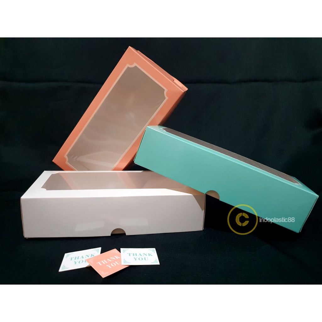 Jual Box Bolu Gulung warna Ivory / Roll Cake Box/ Kotak kue brownies ...