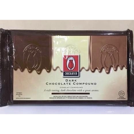 Jual DCC Dark Coklat Compound 1kg Tulip kemasan | Shopee Indonesia