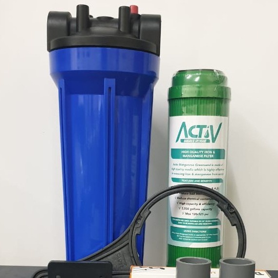 Jual Paket Filter MANGANESE ACTIV 1 Housing Solid Blue - Filter Air ...