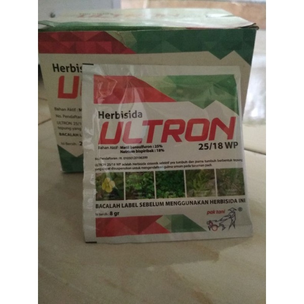 Jual Herbisida obat rumput Ultron 25/18 WP 8gram aman untuk padi ...