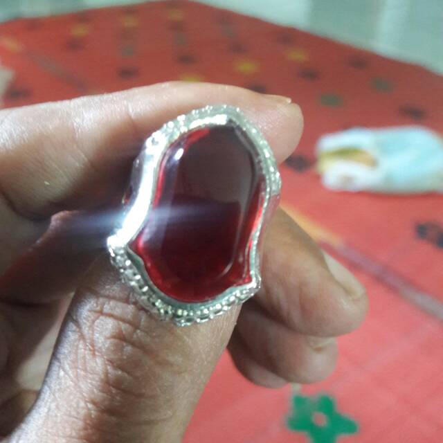 Jual Batu akik merah siem ring terompah | Shopee Indonesia