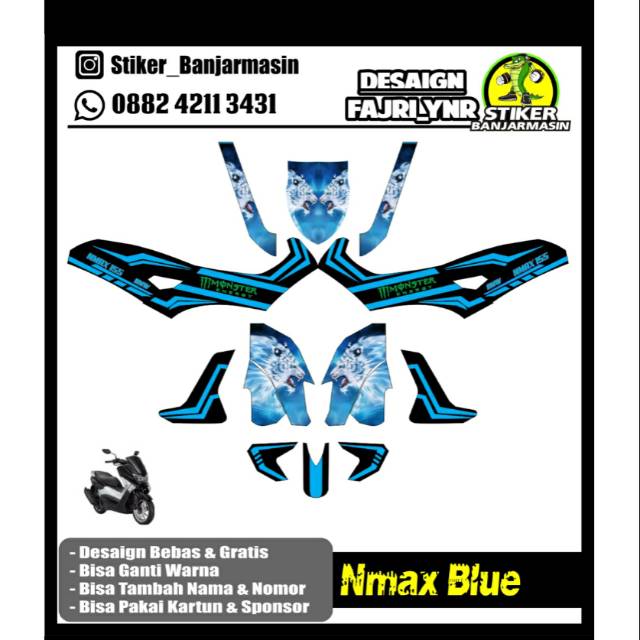 Jual DECAL / STRIPING / LES MOTOR NMAX ALL (MOTIF RACING , BALAP ...