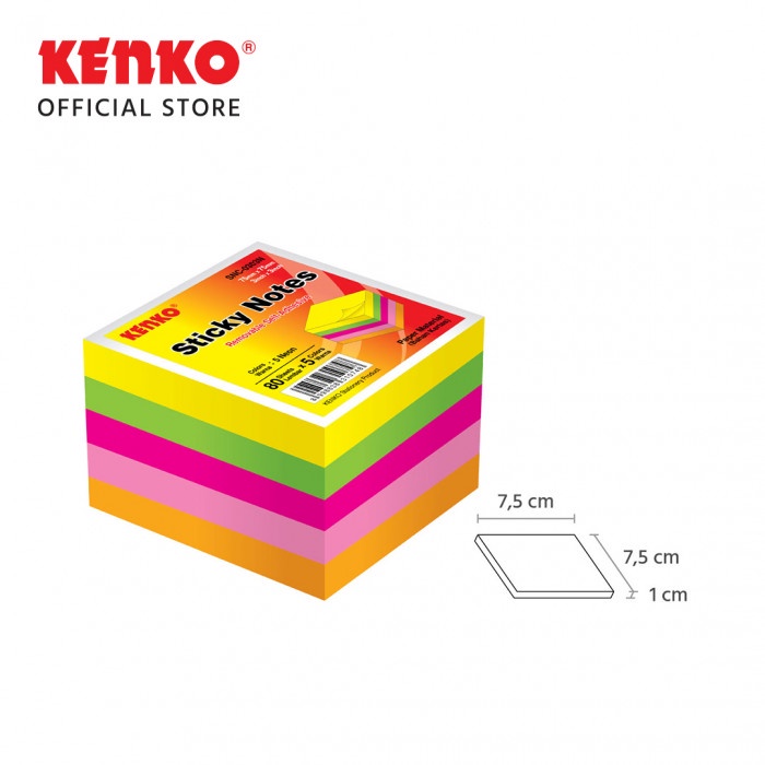 Jual Kenko Sticky Note SN-0303N ( Neon Color ) 1 PACK | Shopee Indonesia