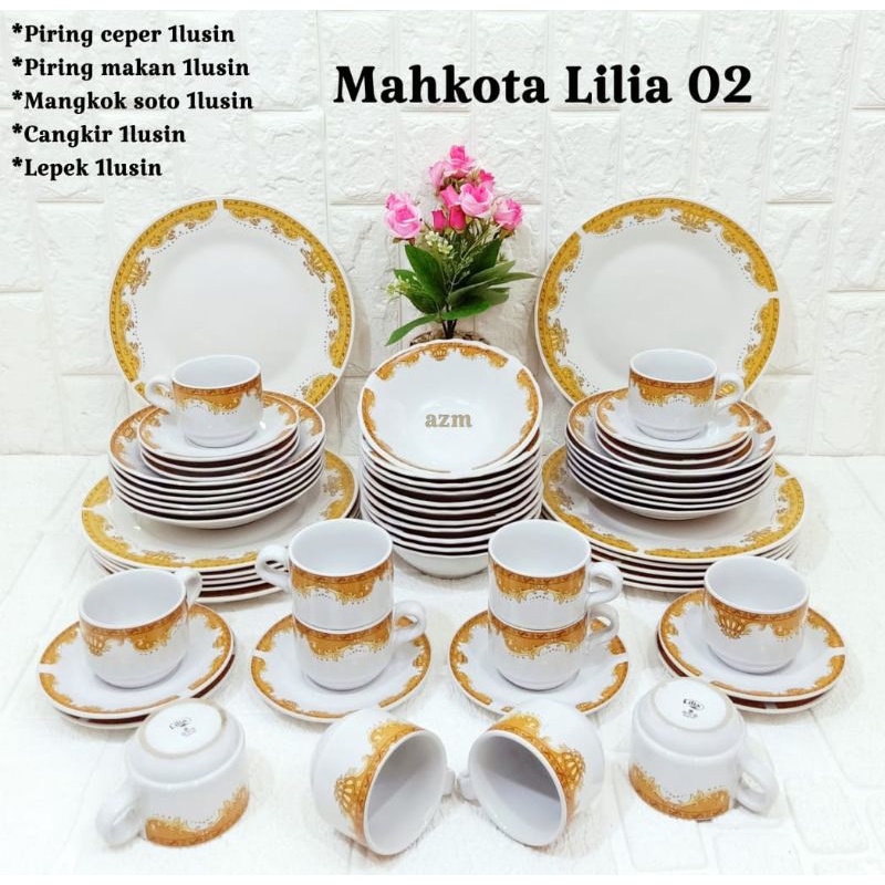 Jual Mahkota Lilia 02/Paket Piring Keramik/Paket Dinner/Paket Piring ...