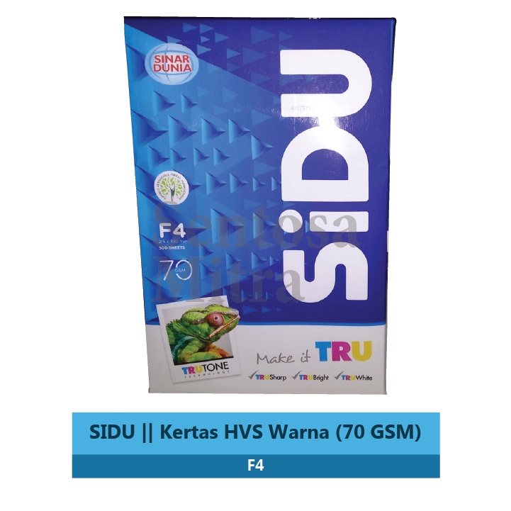 Jual Kertas HVS Warna Sinar Dunia Sidu F4 Folio 75 gr/m2 Multipurpose Paper Biru | Hijau | Pink ...