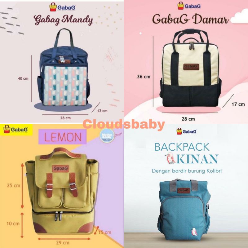 Jual Gabag Backpack series Lemon | Mandy | Damar | Kinan | Zenia Cooler ...
