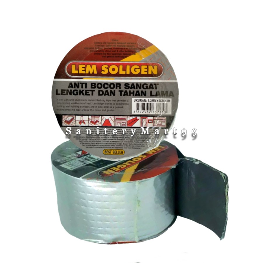 Jual LAKBAN LEM SENG SOLIGEN ANTI BOCOR 5 X 3M TALANG TAMBAL ATAP GENTENG HIGH QUALITY | Shopee ...