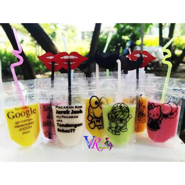 Jual PAKET STANDING POUCH SABLON KPACK UK 9X15CM / POUCH MINUMAN ...