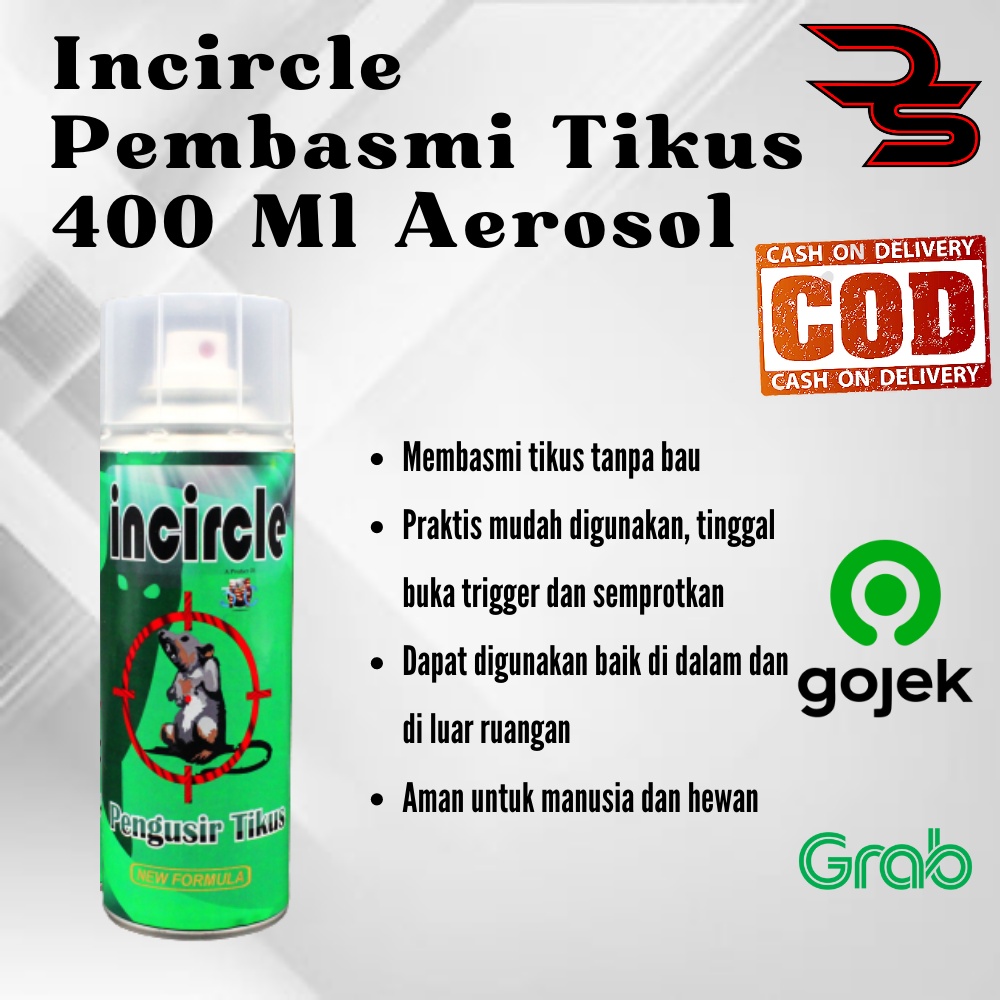Jual Racun Pembasmi Tikus Incircle Spray 400ml AEROSOL Super Ampuh ...