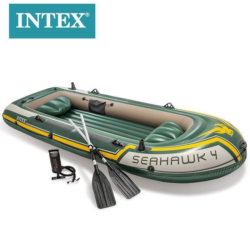 Jual anekamainan - Perahu Karet Seahawk 4 Boat Set Intex 68351 SEA HAWK ...