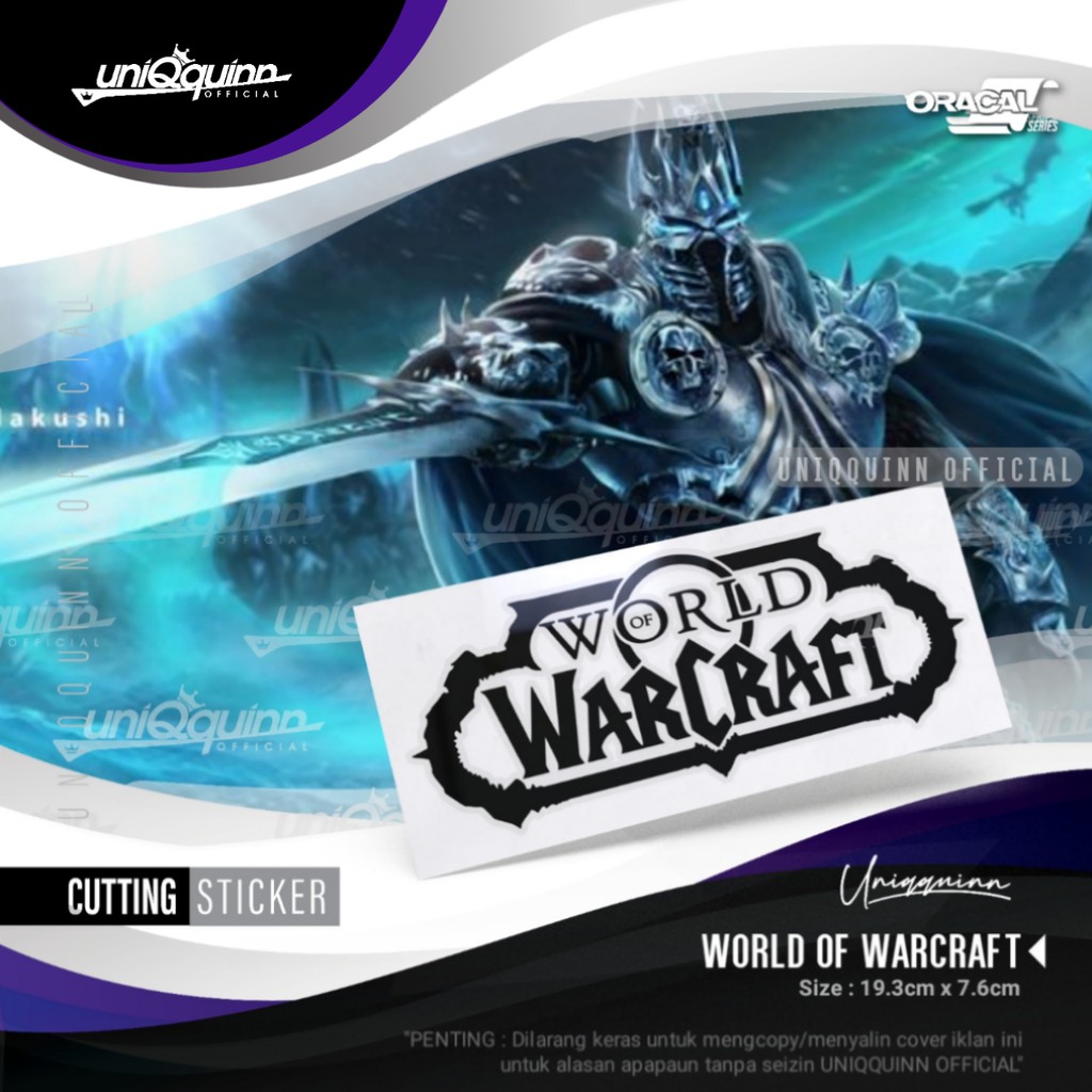 Jual UQ Stiker World of warcraft || Cutting stiker WOW | Stiker Motor ...