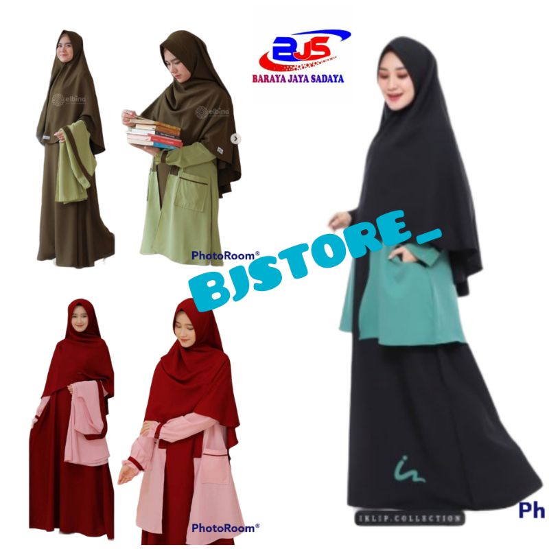 Jual GAMIS + ROMPI ELBINA FULLSET GAMIS+ROMPI+HIJAB SIZE S,M,L,XL ...