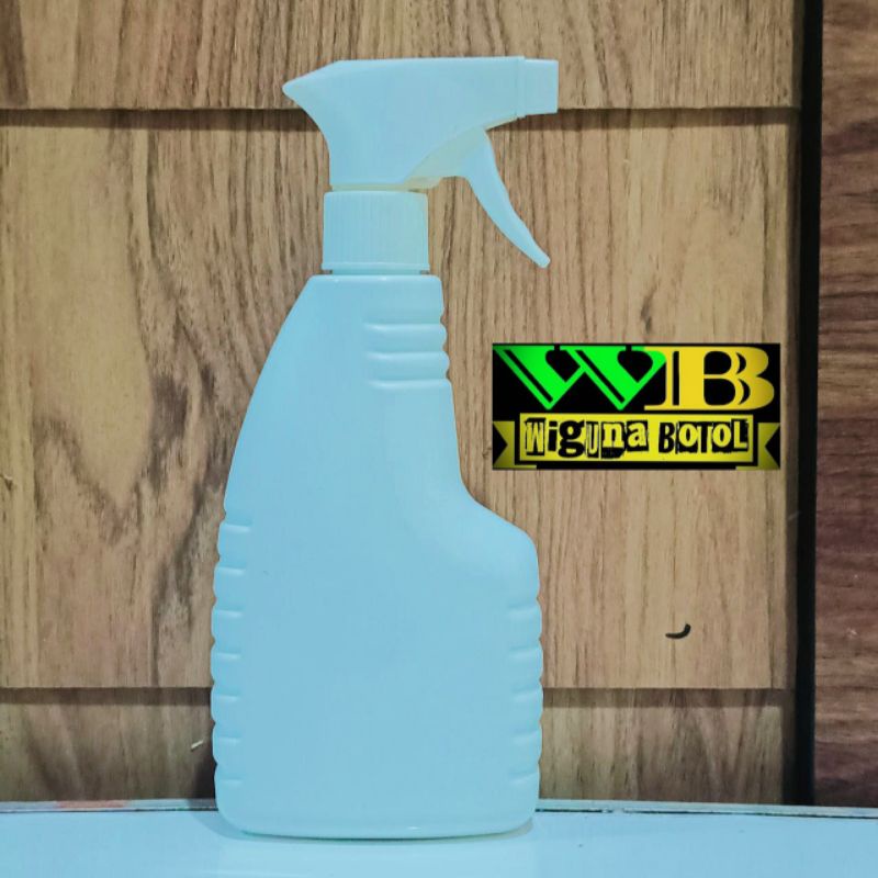 Jual Botol Spray 450ml PET Putih / Botol PET 450ml Slim Putih Tutup ...