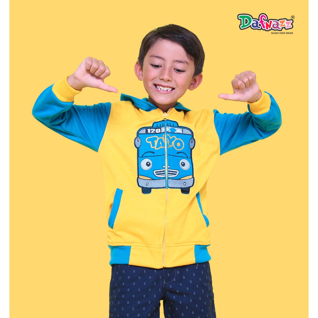 Jual JAKET ANAK UNISEX TAYO BUS KUNING 2-10TAHUN | Shopee Indonesia