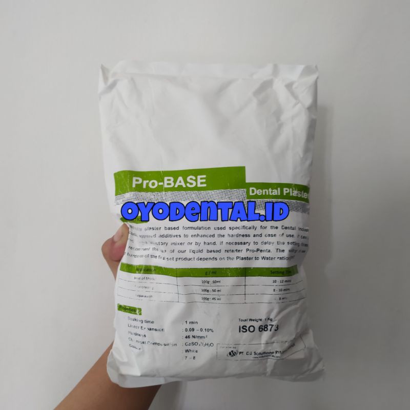 Jual Dental gips plaster putih tipe I / gipsum pro base / gypsum ...