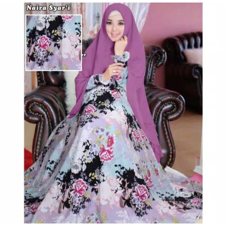 Jual Realpict ~ Gamis Syar'i Set Khimar / Hijab ~ Baju Gamis Syar'i Monalisa ~ COD ~ Best ...