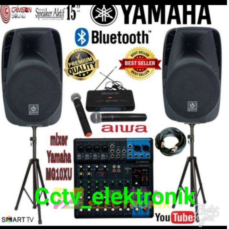 Jual PAKET SOUND SYSTEM CRIMSON 15 INCH AKTIF PASIF + MIXER YAMAHA MG ...
