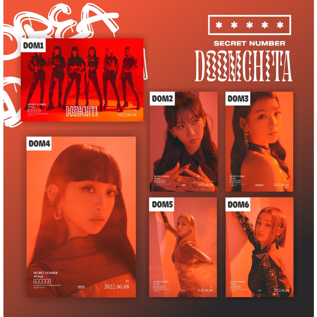 Jual Poster Secret Number DOOMCHITA Dita Lea Jinny Soodam Zuu Minji ...
