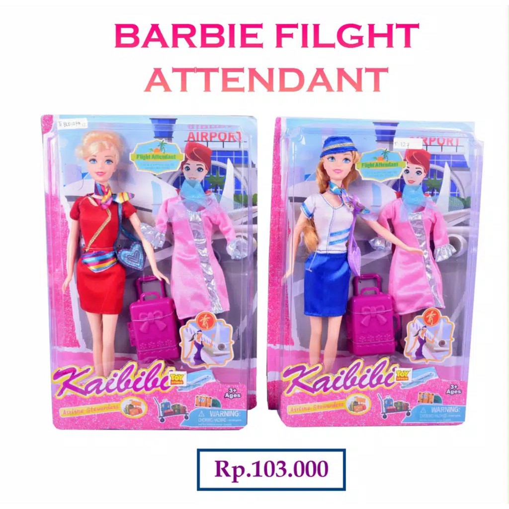Jual MAINAN BONEKA BARBIE FLIGHT ATTENDANT - TI BLD127KB | Shopee Indonesia