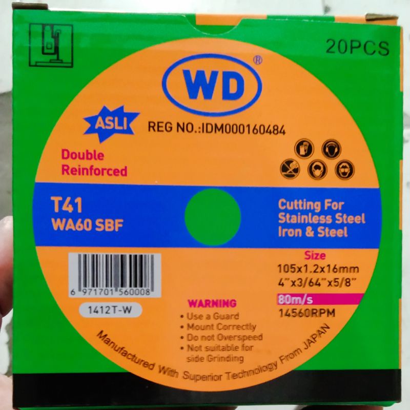 Jual Mata gerinda potong merk WD 4×1.2 isi 20 pcs | Shopee Indonesia