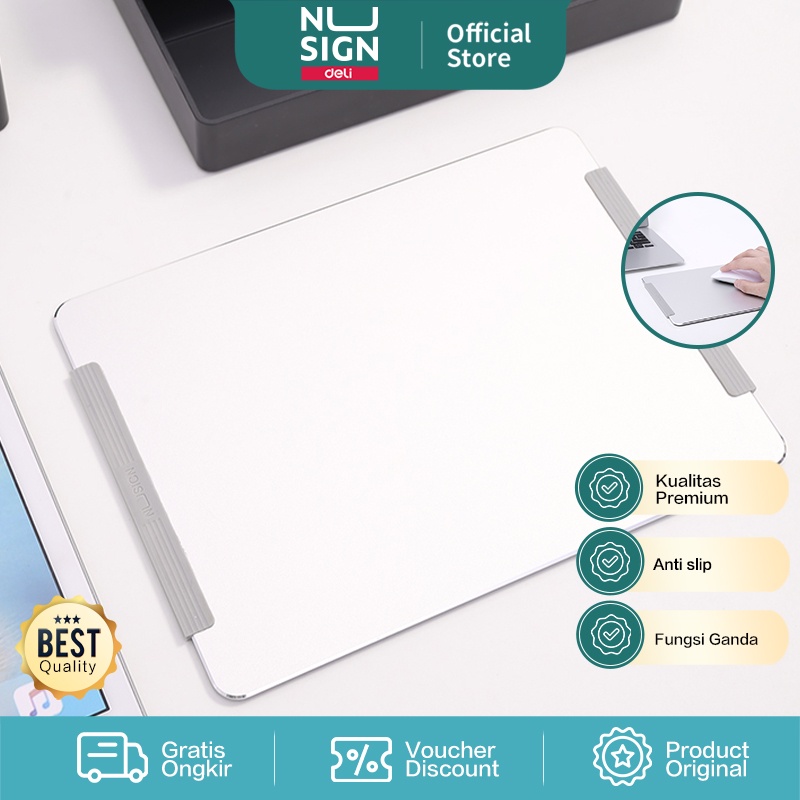 Jual Deli Nusign Mouse Pad / Tatakan Mouse Metal Permukaan Halus 2 Sisi ...