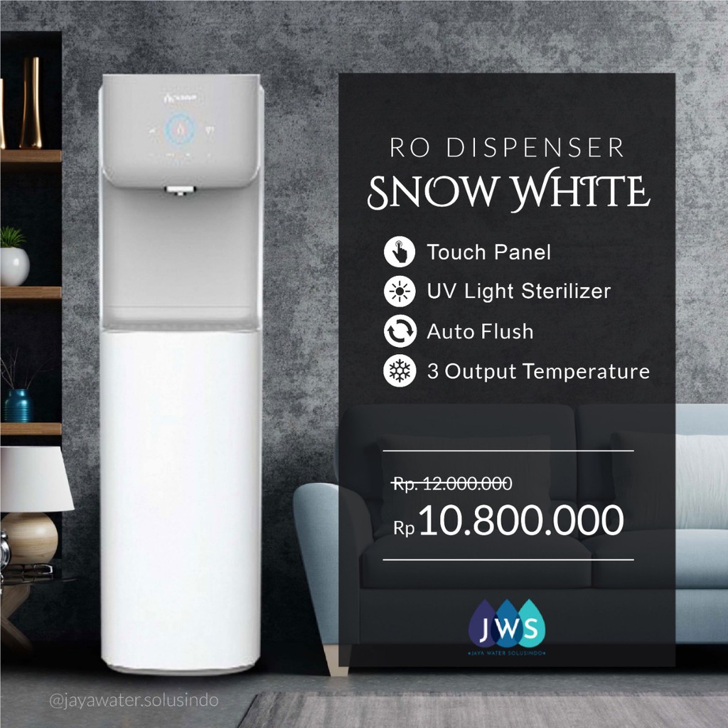 Jual WATER PURIFIER REVERSE OSMOSIS DISPENSER SNOW WHITE | Shopee Indonesia