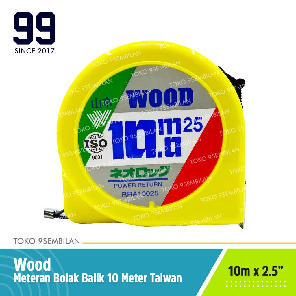 Jual Wood Meteran Bolak Balik 10m Lebar 1 Inch Bahan Tebal 10 m ...
