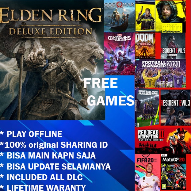 Jual ELDEN RING ELDENRING Deluxe Edition PC ALL DLC ORIGINAL GAME PC ...