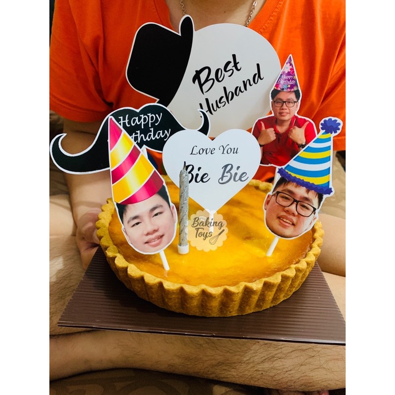 Jual Husband Birthday Topper Cake / Boy Theme / Topi / Topper Papa ...