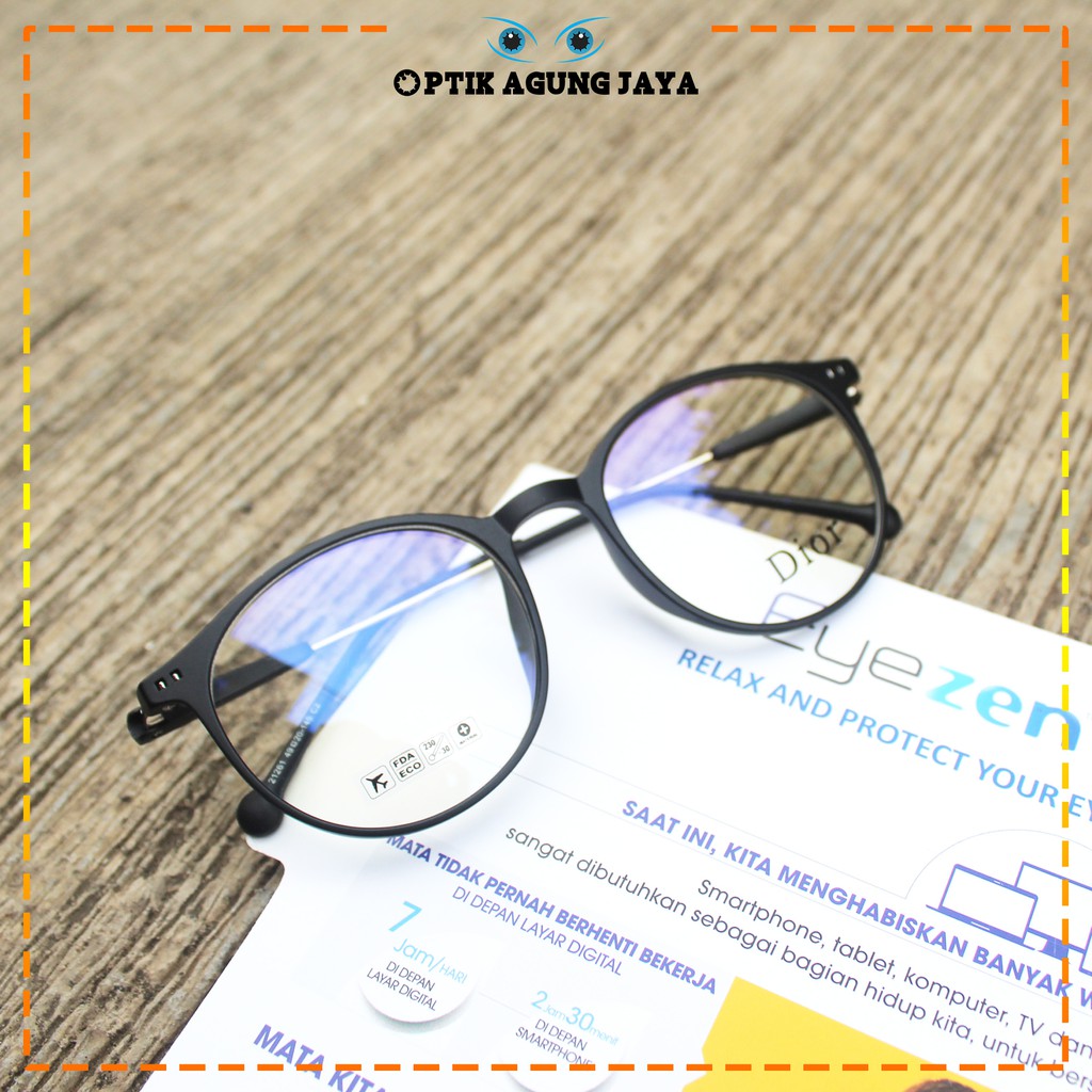 Jual (GRATIS LENSA) Frame Kacamata Minus Baca Pria Wanita DR | Ringan ...