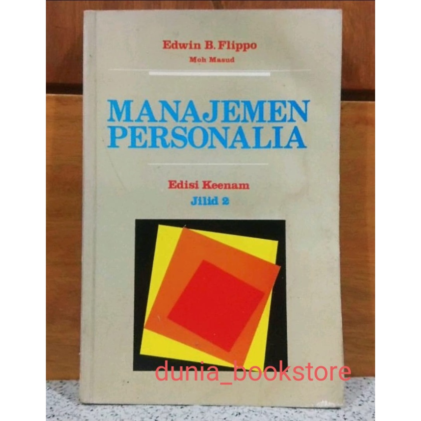 Jual Manajemen personalia edisi 6 jilid 2 by edwin b flippo | Shopee ...
