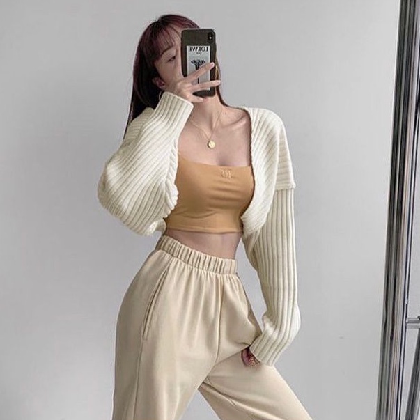 Jual Oversize Crop Cardigan / Balero / Outer Knit Premium / Crop Cardi | Shopee Indonesia