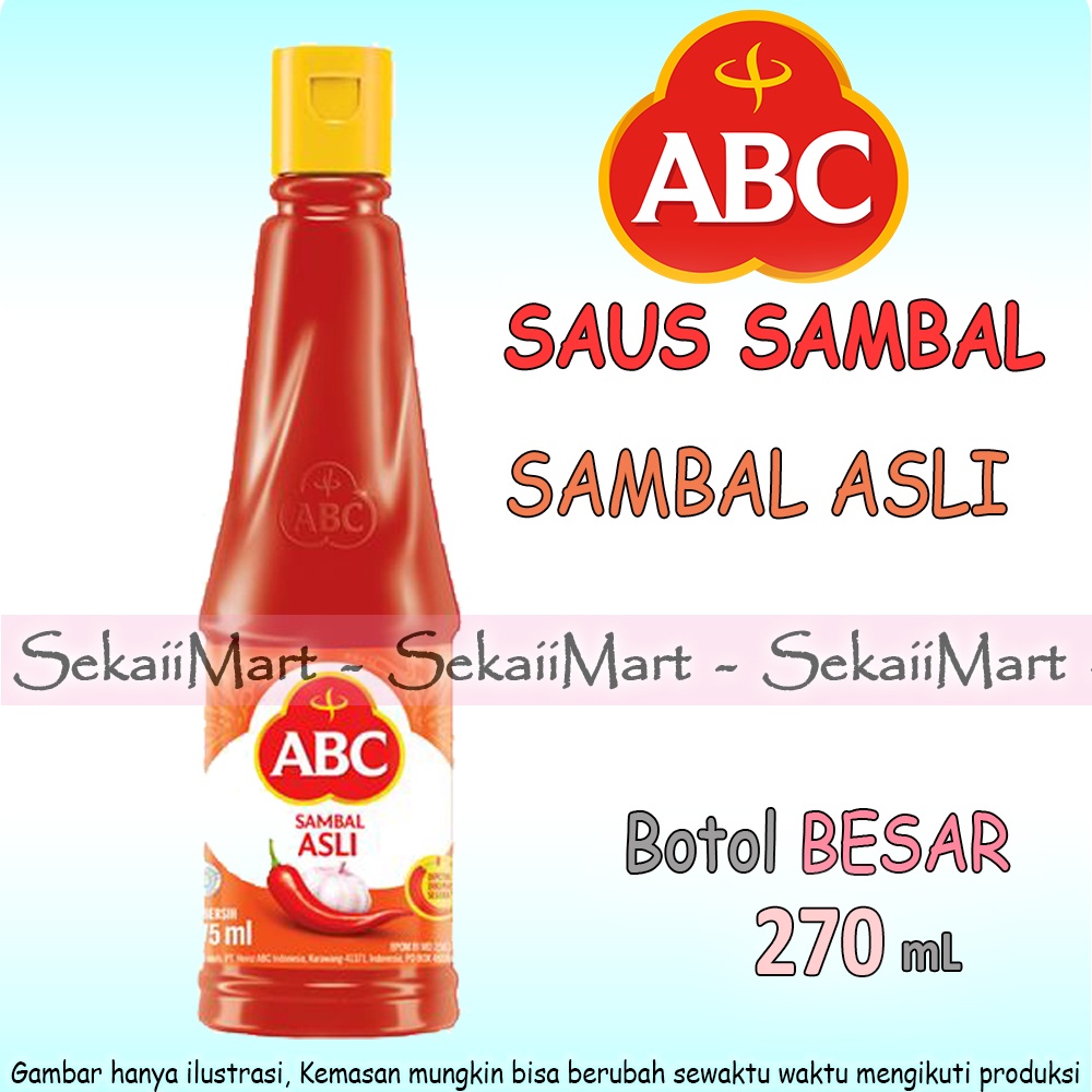 Jual ABC Saus Sambal Semua Rasa - Saos Sambel Botol Besar 270ml ...