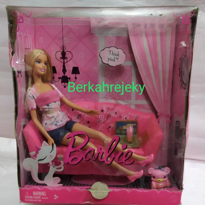Jual BONEKA BARBIE THINK PINK BARBIE BANGKU ORIGINAL Best Seller ...