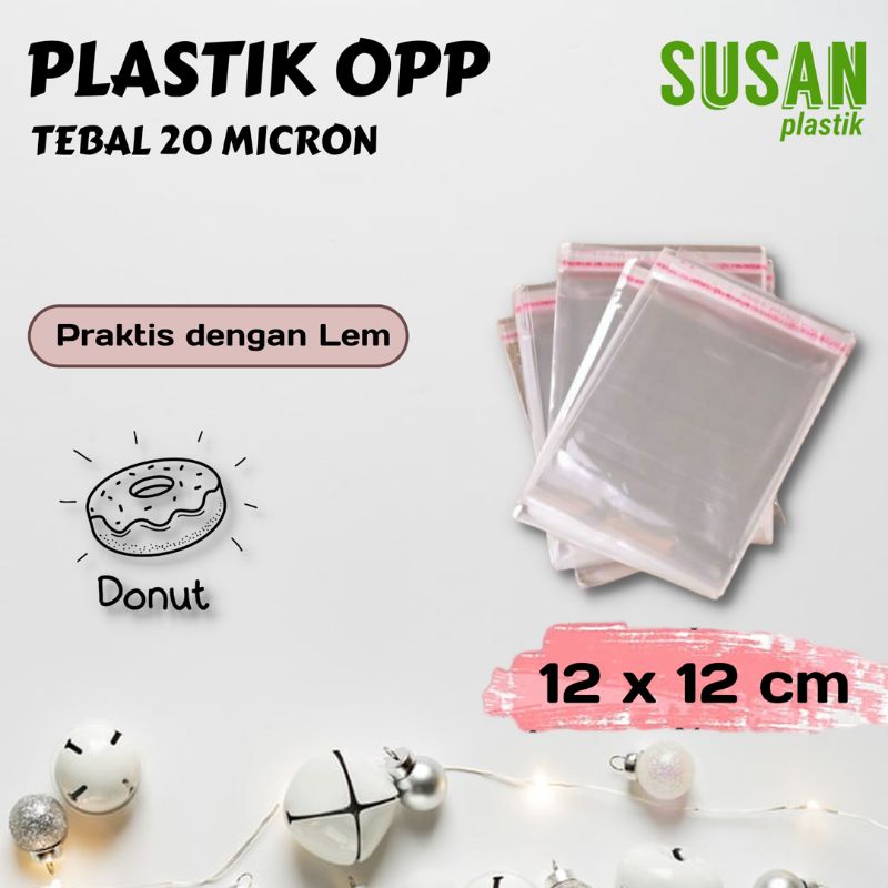 Jual PLASTIK OPP 12X12 (SEAL/LEM) 20 MIC/ PLASTIK KEMASAN KUE | Shopee ...
