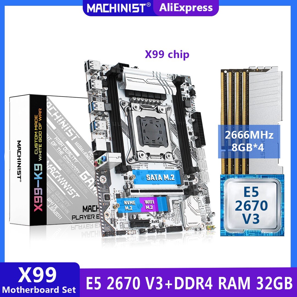 Jual Preorder Machinist X99 Kit Motherboard Lga 2011 3 Set With Xeon E5
