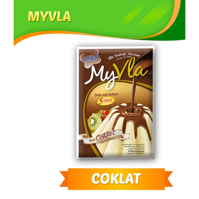 Jual MY VLA PUDING NUTRIJELL 63 60 GRAM COKELAT VANILA BUBUK INSTAN ...
