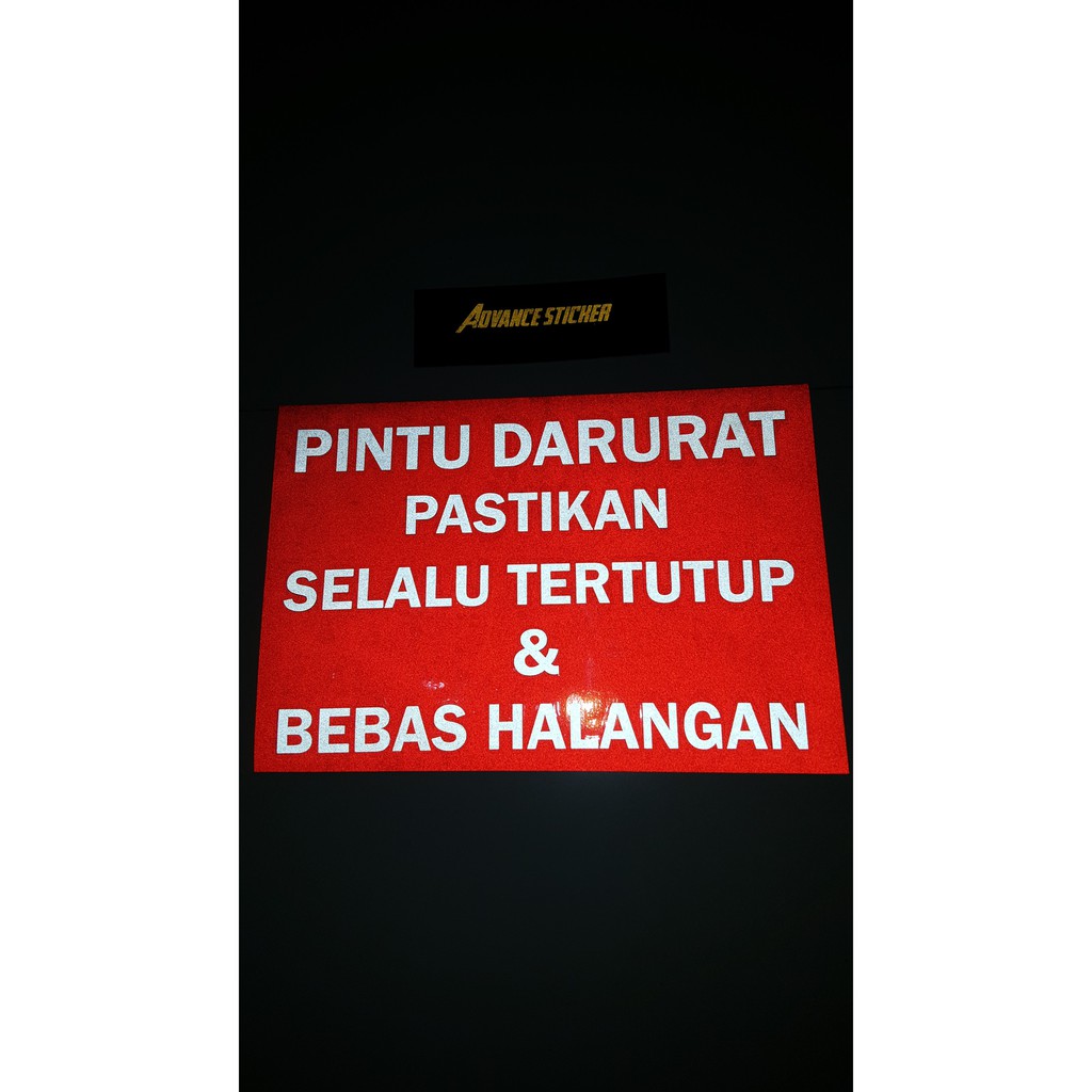 Jual stiker/ sticker sign pintu darurat 2 warna | Shopee Indonesia
