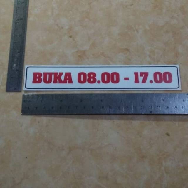 Jual Sticker outdoor stiker tanda sign jam buka | Shopee Indonesia