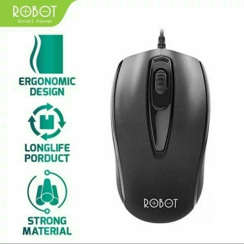 Jual Mouse ROBOT M110 USB Office Wired Optical Mouse - Garansi Resmi 1 ...