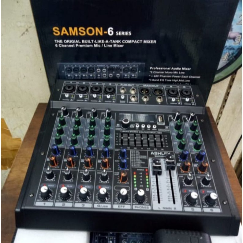 Jual Mixer Audio 6 Channel Ashley Samson 6 Bluetooth Soundcard Original | Shopee Indonesia
